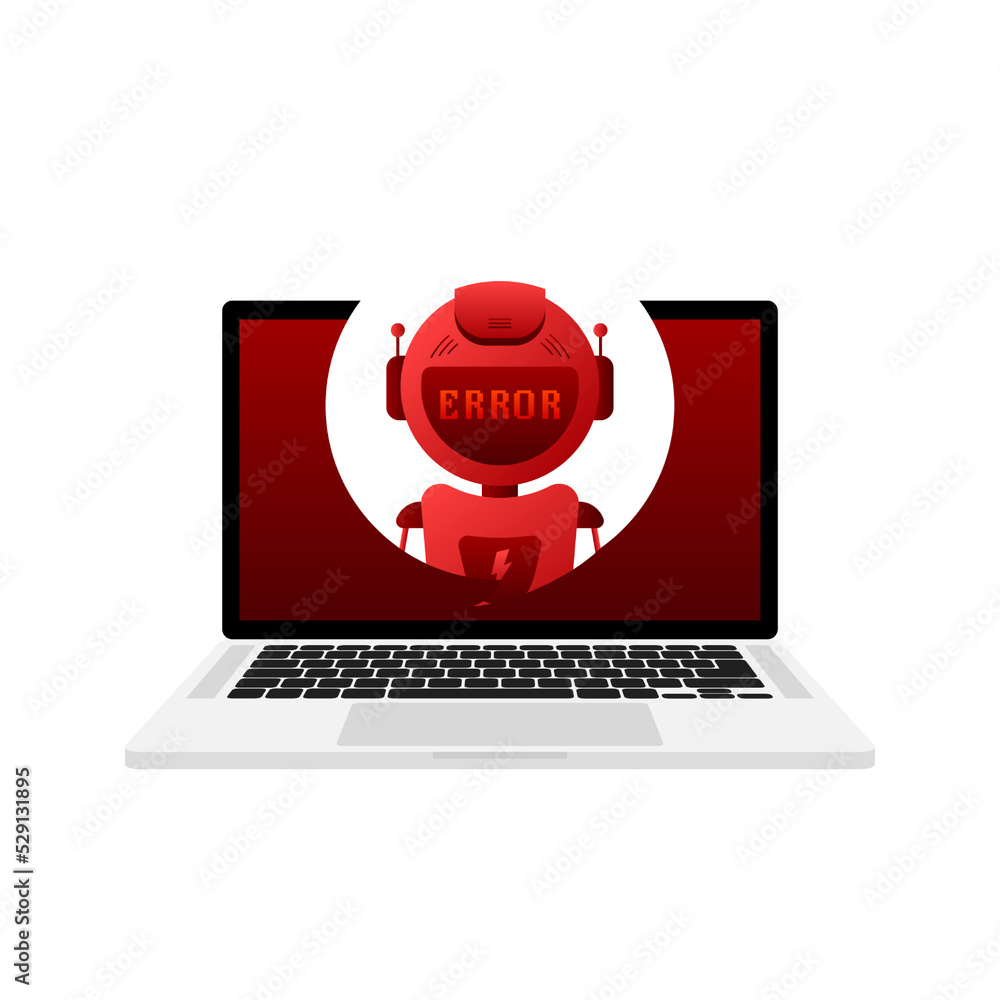 Error chatbot glyph icon. Silhouette symbol. Talkbot with error in ...