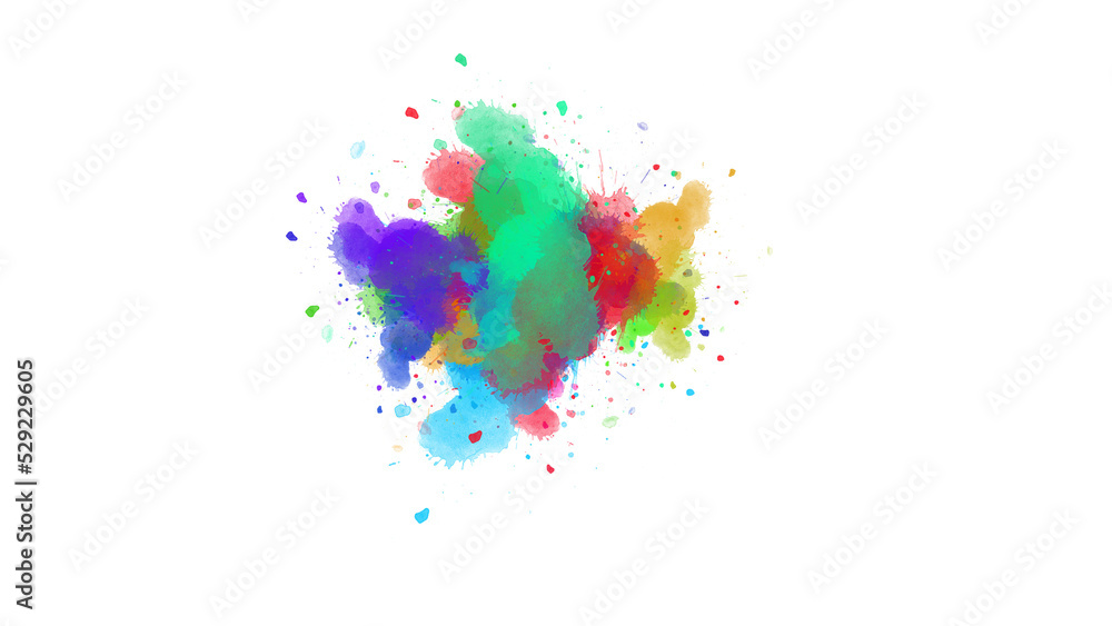 watercolor paint brush stroke. ink splash transition. Abstract inkblot ...