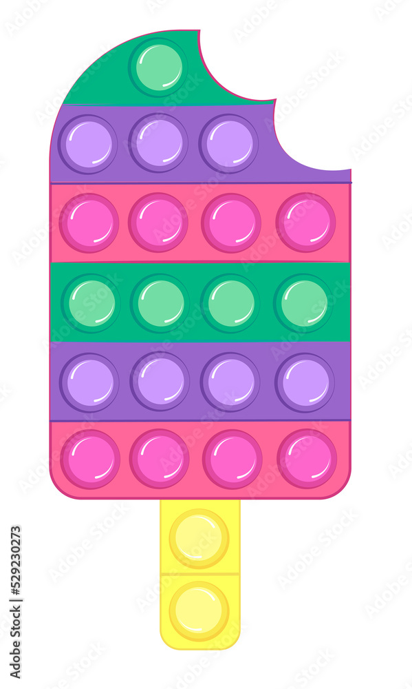 Pop it fidget toy popsicle Stock Illustration | Adobe Stock