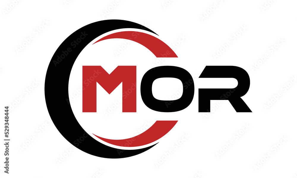 MOR three letter swoosh logo design vector template | monogram logo ...
