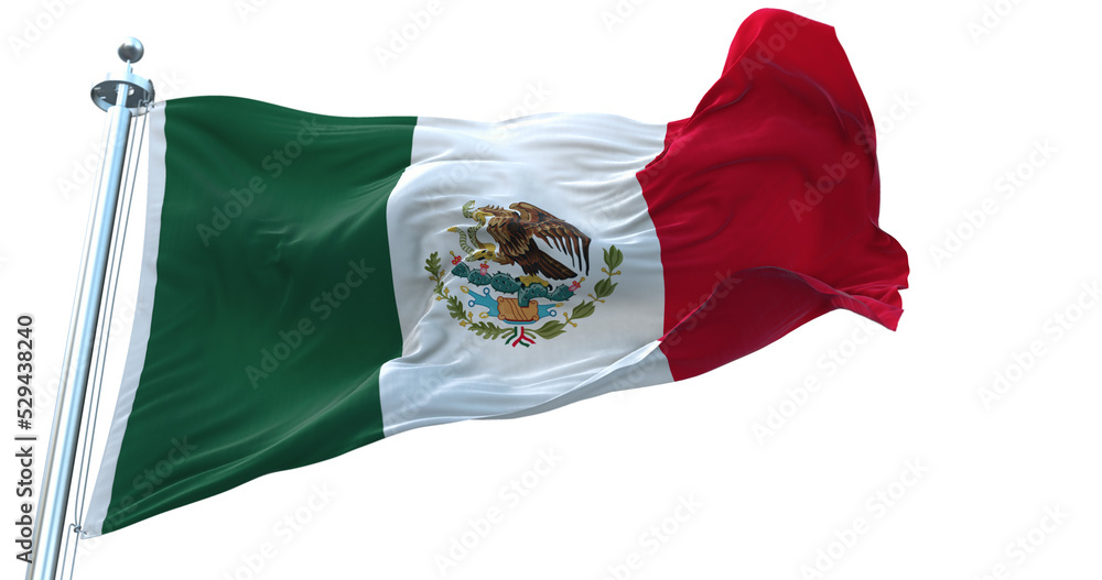 Mexico flag on transparent background 4k Stock Illustration | Adobe Stock