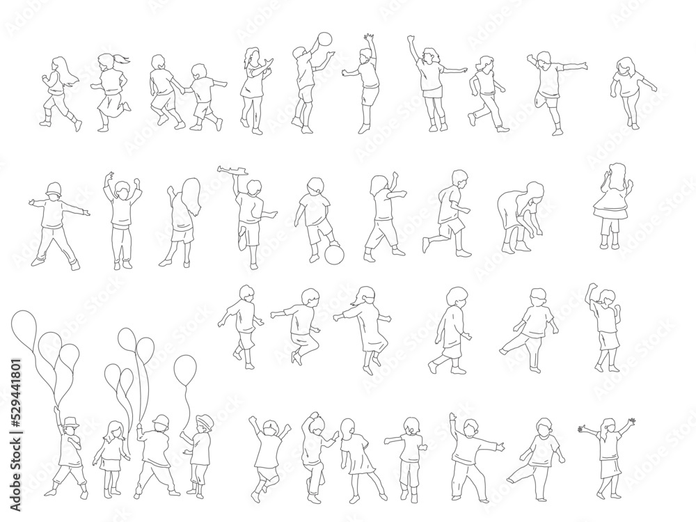 Children's illustrations ideal for architectural drawings, sections ...