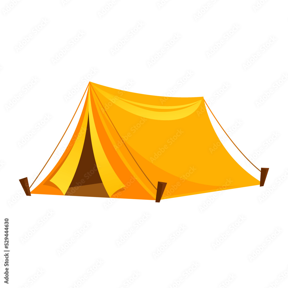 camping tent flat vector illustration logo icon clipart Stock Vector ...