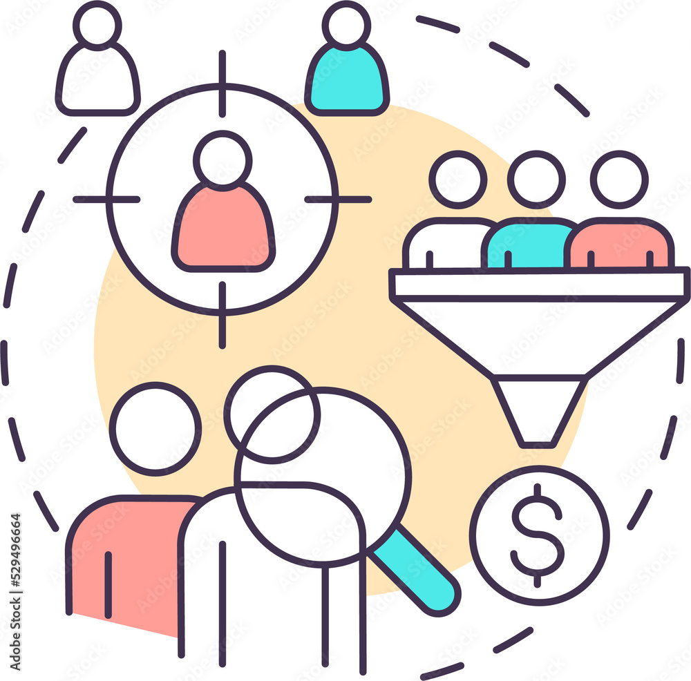 Customers concept icon. Product management providing. Business model ...