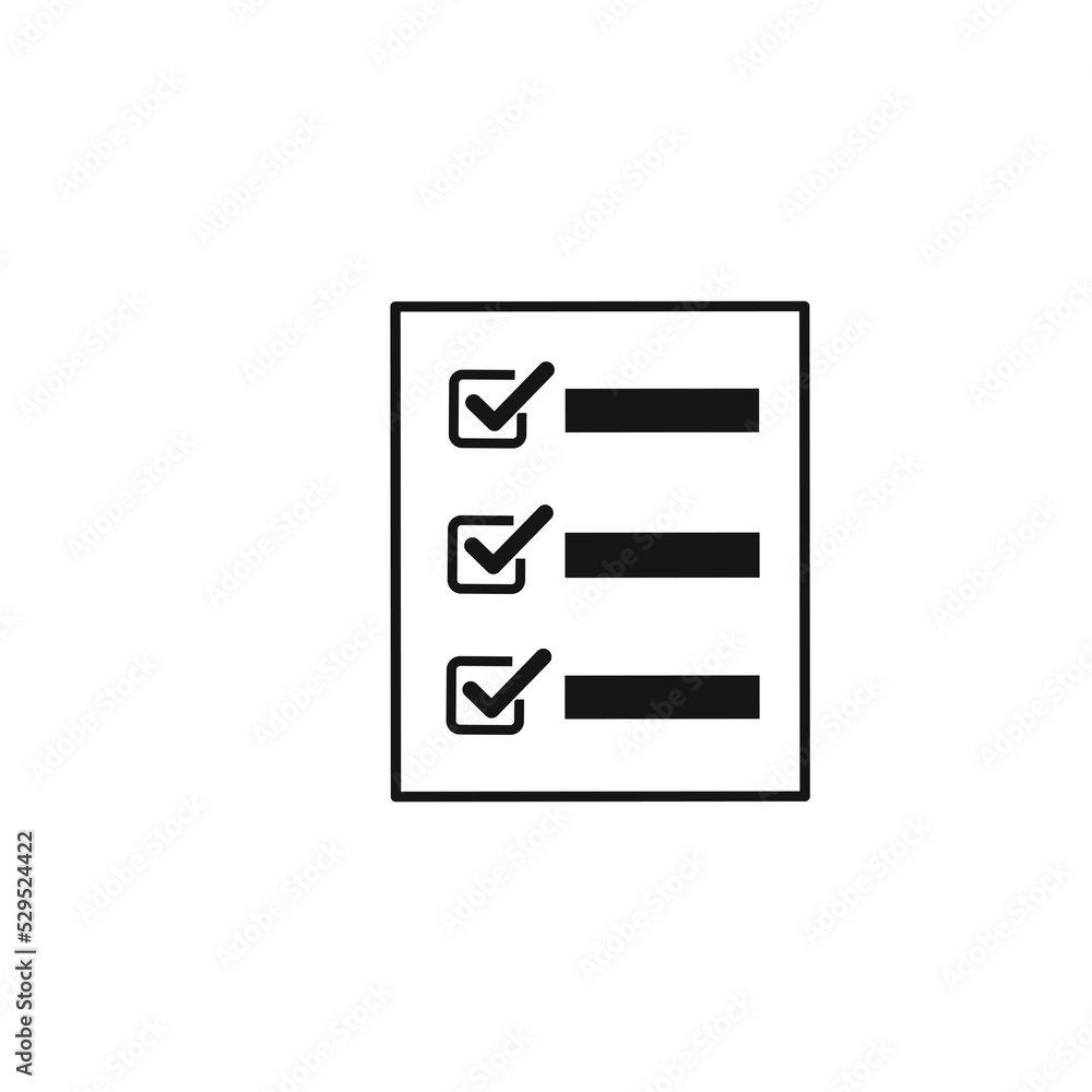Check list icon with tick signs Stock Illustration | Adobe Stock