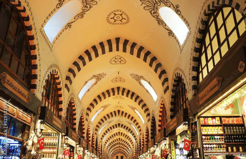 Medieval Islamic ceiling architecture of The Spice Egyptian Bazaar ...