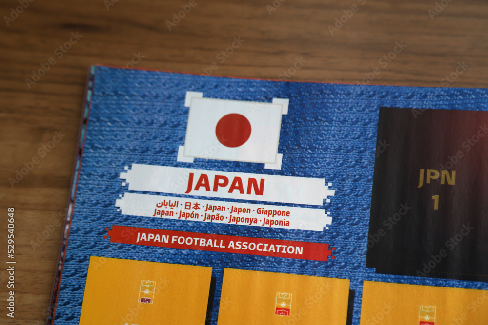 FIFA World Cup Qatar 2022. Panini Group. Stickers album. Japan team ...