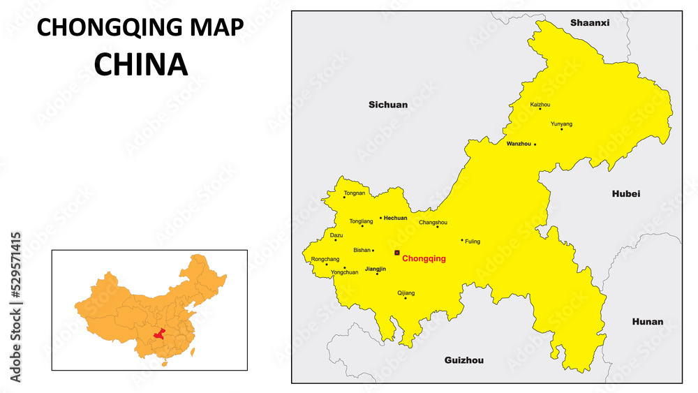 Chongqing China Map