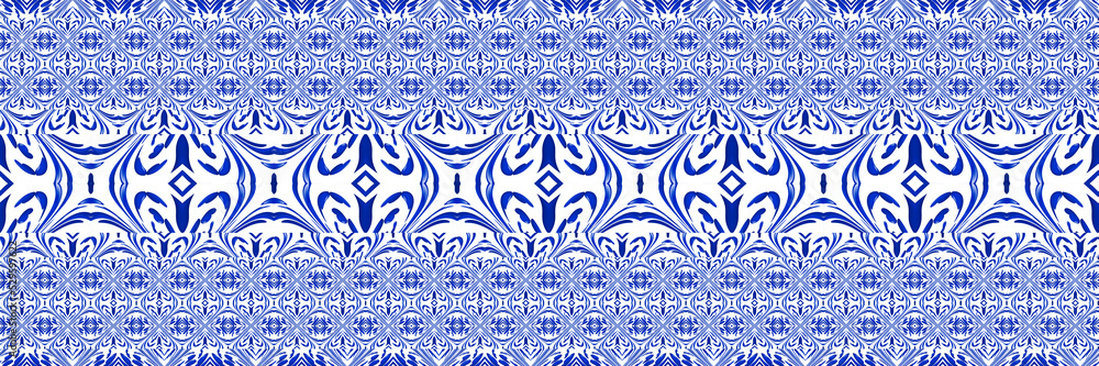 Geometric Pattern Straight Line Border Blue Abstract Background. Faded ...