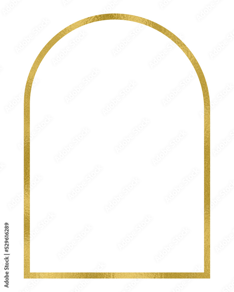 Golden portal frame, gold border. Isolated png illustration ...
