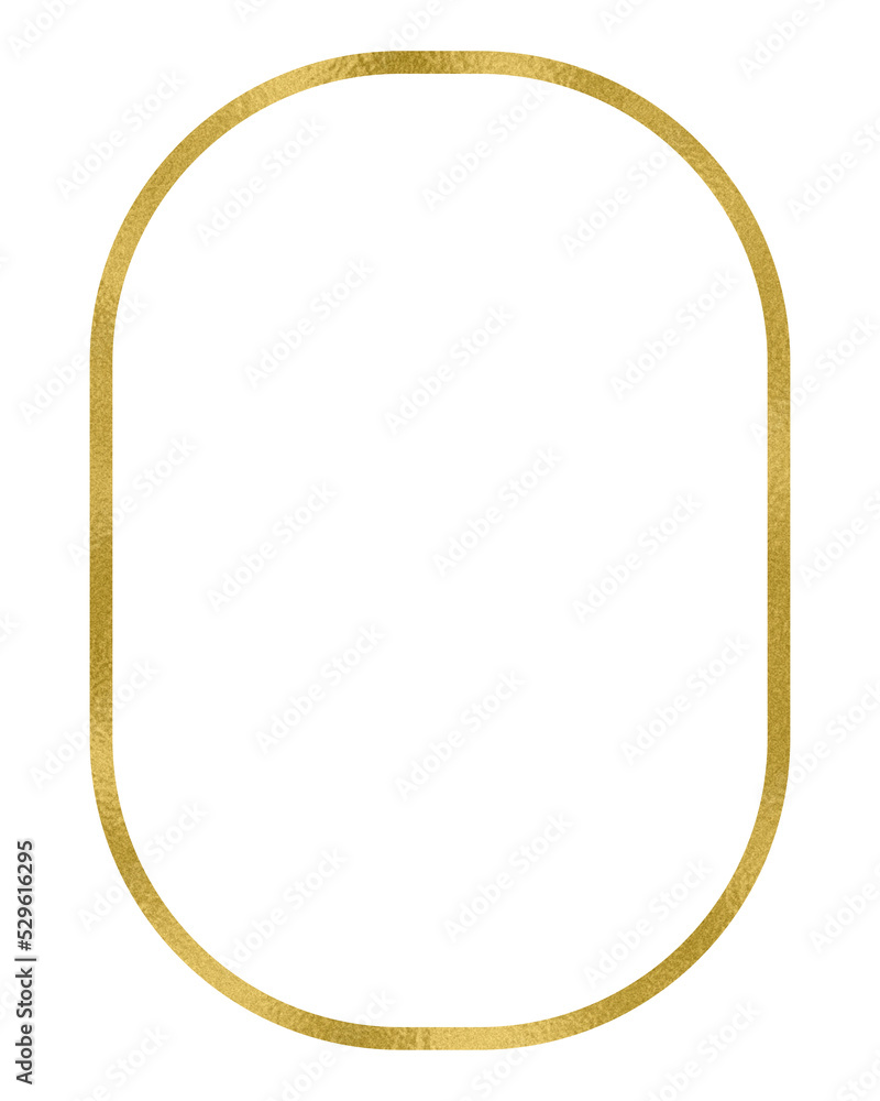 Golden oval frame, gold border. Isolated png illustration, transparent ...