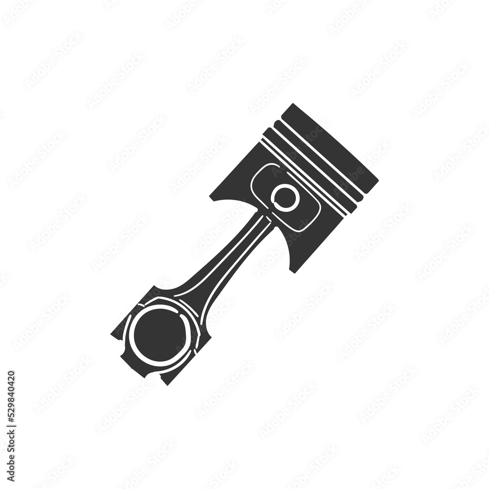 Piston Icon Silhouette Illustration. Motorcycle Vector Graphic ...