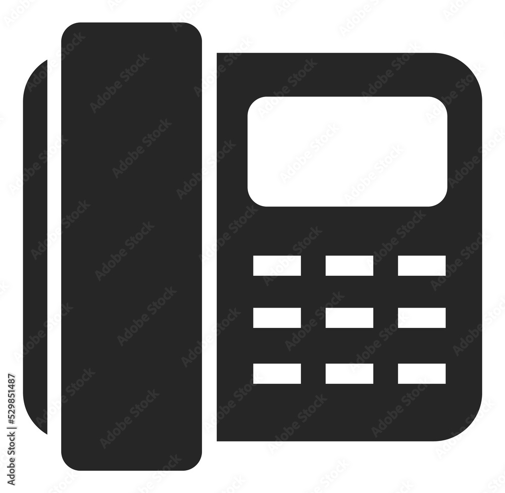 Button telephone icon. Vintage phone symbol in simple style Stock ...