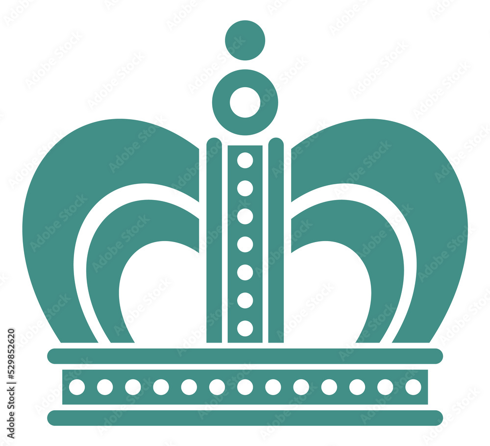 Crown emblem. Emperor power symbol. Noble sign Stock Illustration ...