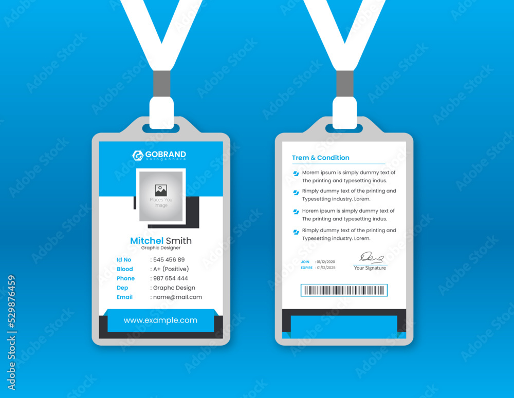 corporate id card design, office id card design, agency id card design ...