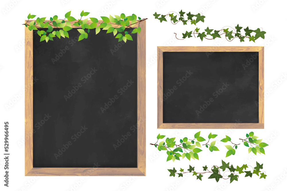 Tableau sale frotté. Tableau noir réaliste avec cadre en bois isolé sur ...