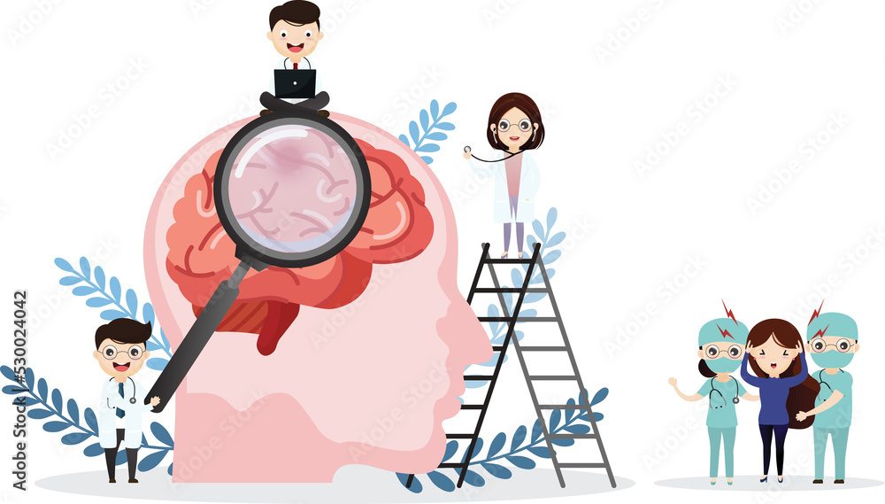Ilustración de Stock Hemorrhagic brain stroke concept. Apoplexy ...