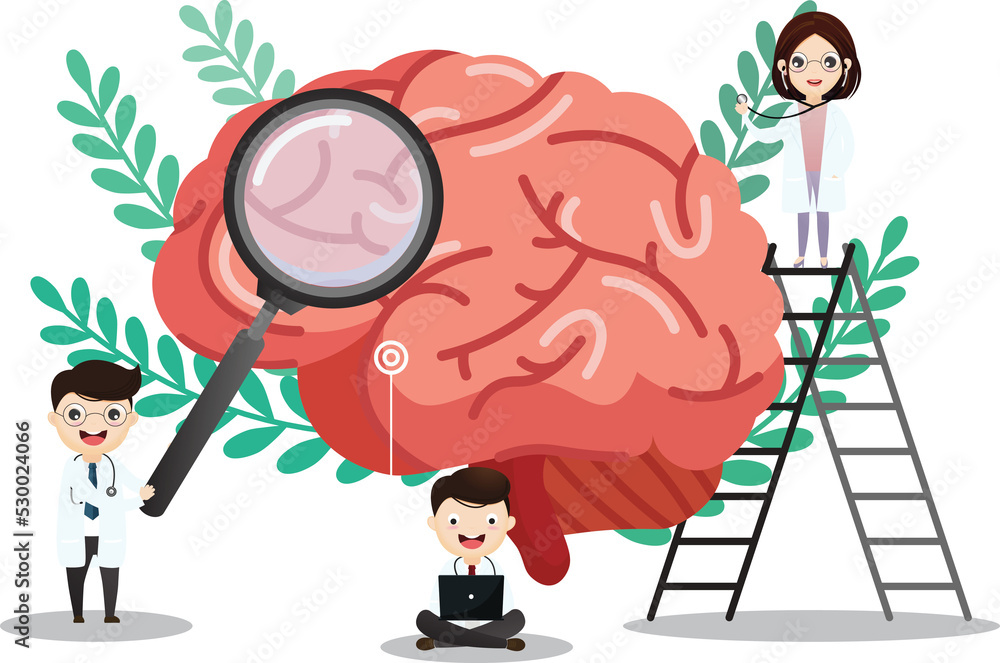 Hemorrhagic brain stroke concept. Apoplexy, cerebral hemorrhage ...
