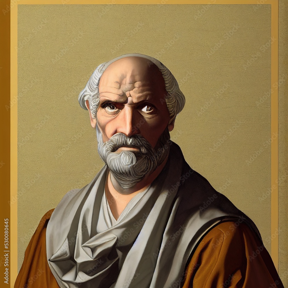 Lucius Annaeus Seneca the Younger, Roman philosoper, working in his ...