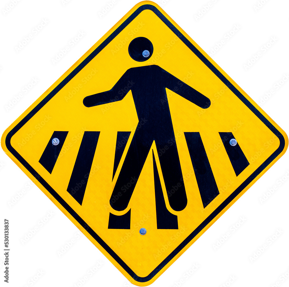 Pedestrian crossing sign board. Stock Photo | Adobe Stock