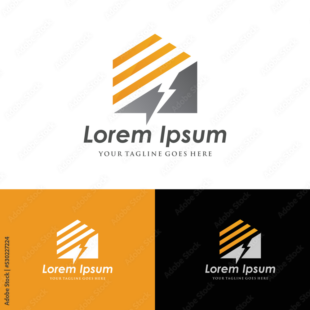 Energy Recycling Power Logo Design Template Stock Vector | Adobe Stock