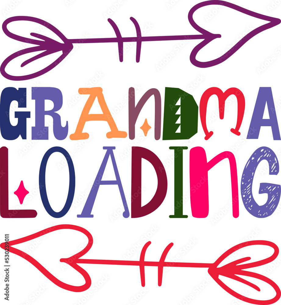 grandma loading Day,Vintage,Christmas,Retro Stock Vector | Adobe Stock