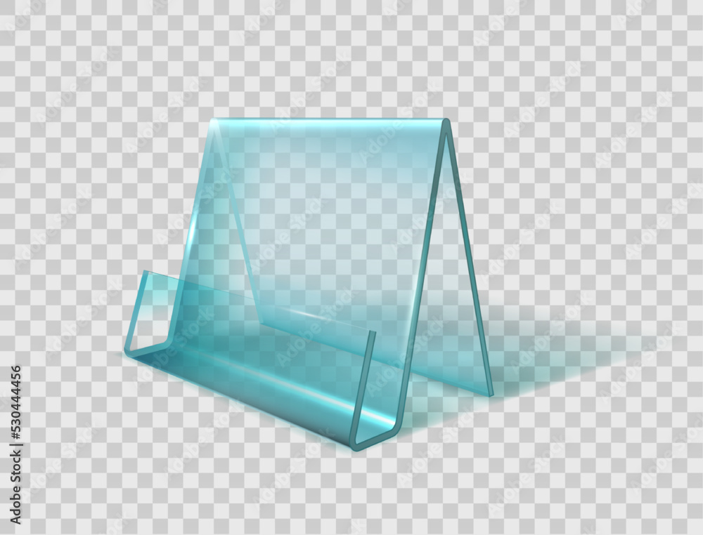 Display stand, acrylic table tent, card holder isolated on transparent ...