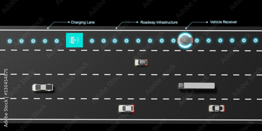 electric road EV vehicle automatic charging road E road Charging the ...
