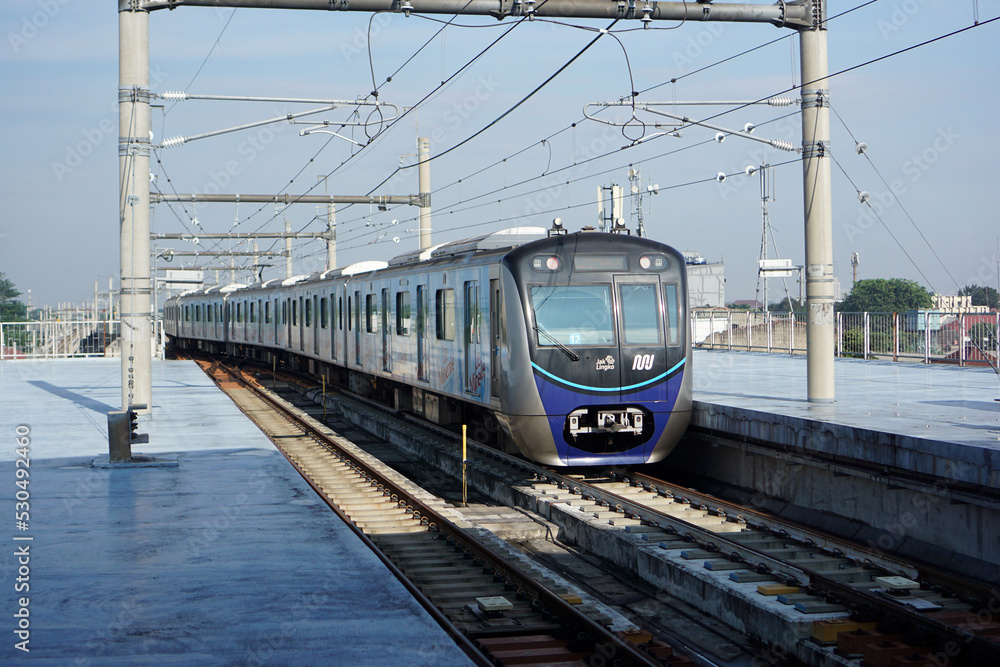 MRT Jakarta at Lebak Bulus Station. MRT Jakarta is public ...