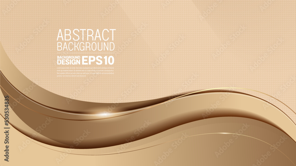 gold color luxury background, curve lines overlap layer shadow ...