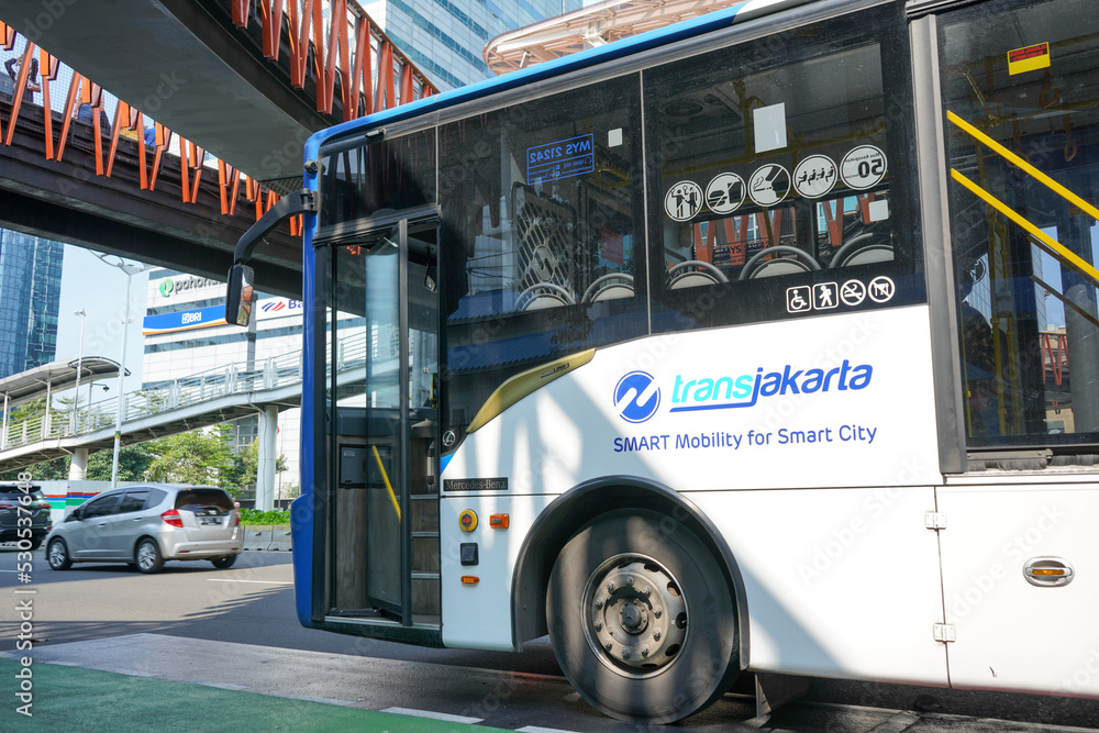 Jakarta, Indonesia - June, 2022 : TransJakarta (often erroneously ...