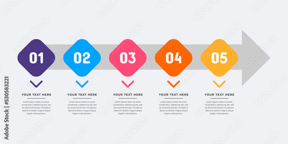 Vector de Stock Target infographics with four elements. Colourful ...