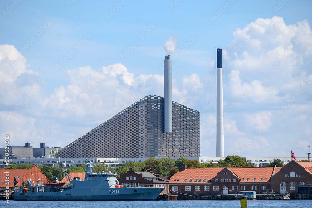 Copenhagen, Denmark - July 10, 2018: The Bjarke Ingels designed Amager ...