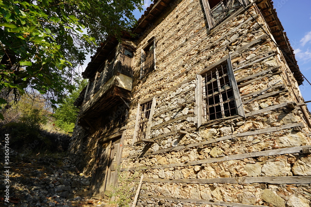 Düğmeli Evler ( Buttoned houses ) with the traditional architectural ...