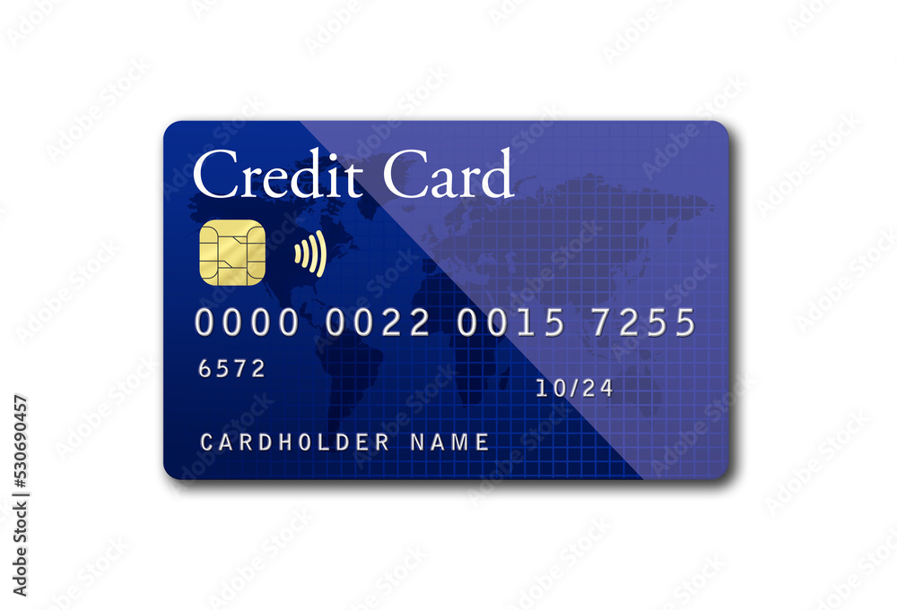 Blue Credit Card Mockup. Transparent PNG. Stock Photo | Adobe Stock