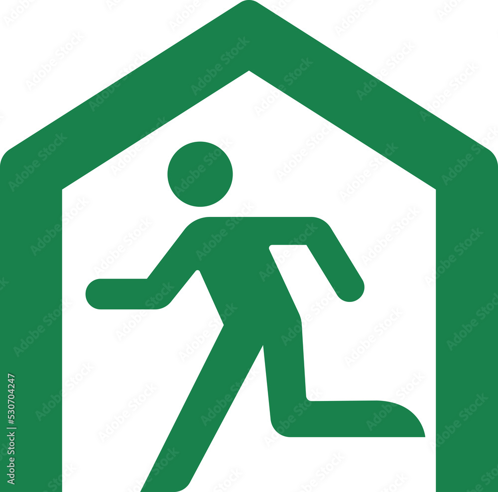 public safety sign (pictogram) / Evacuation center (png) Stock ...