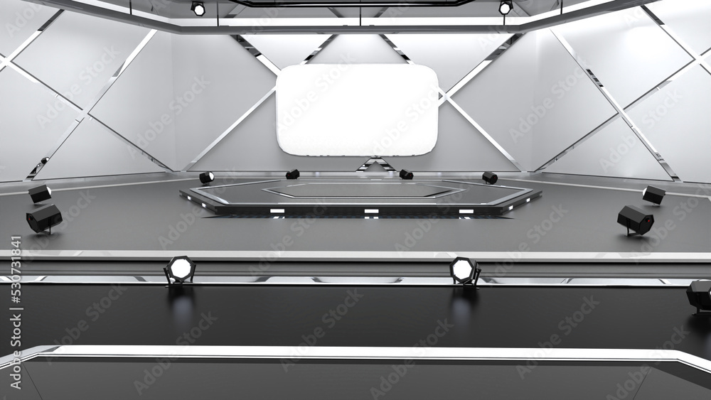 Studio Set Background 2268_3D Virtual TV Studio News_Studio Background ...