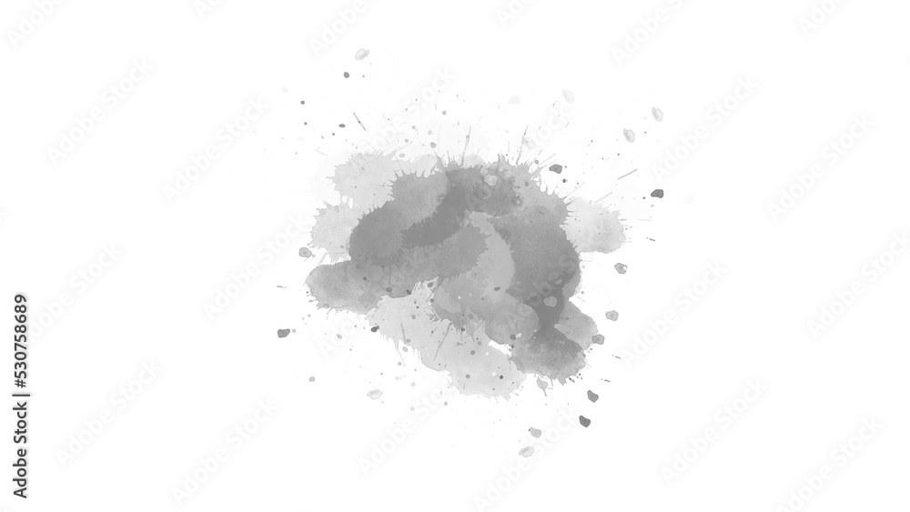 watercolor paint brush stroke. ink splash transition. Abstract inkblot ...