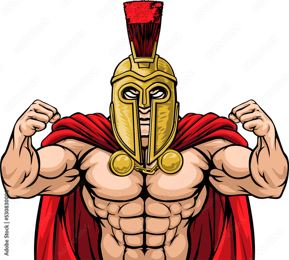 Spartan Trojan Sports Mascot Stock Illustration | Adobe Stock