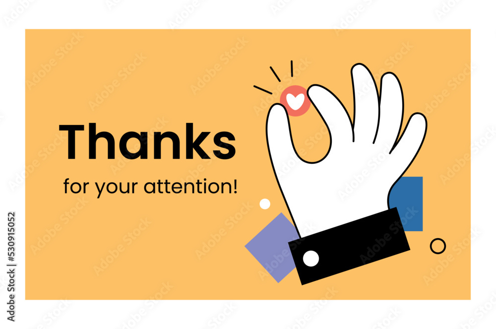 Template for business presentation. Thanks for your attention ...