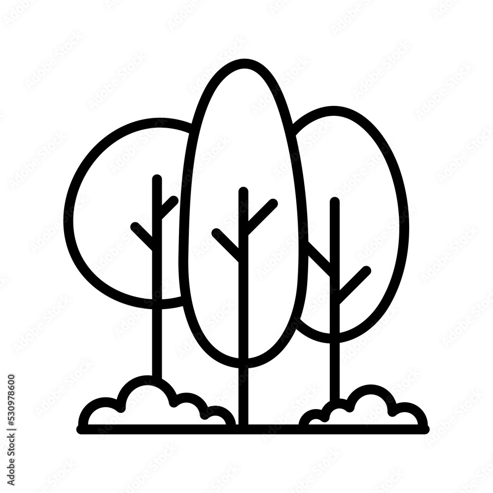 Tree icon. Forest. Pictogram isolated on a white background. Stock ...
