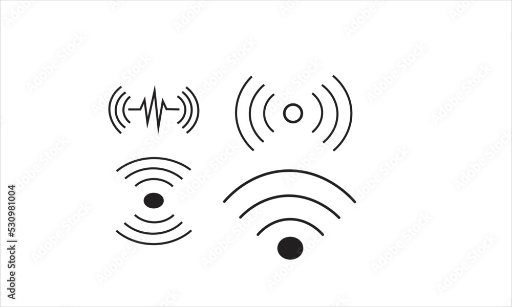 Vector de Stock Sensor icon. Range motion symbol. Sign technology Hand ...