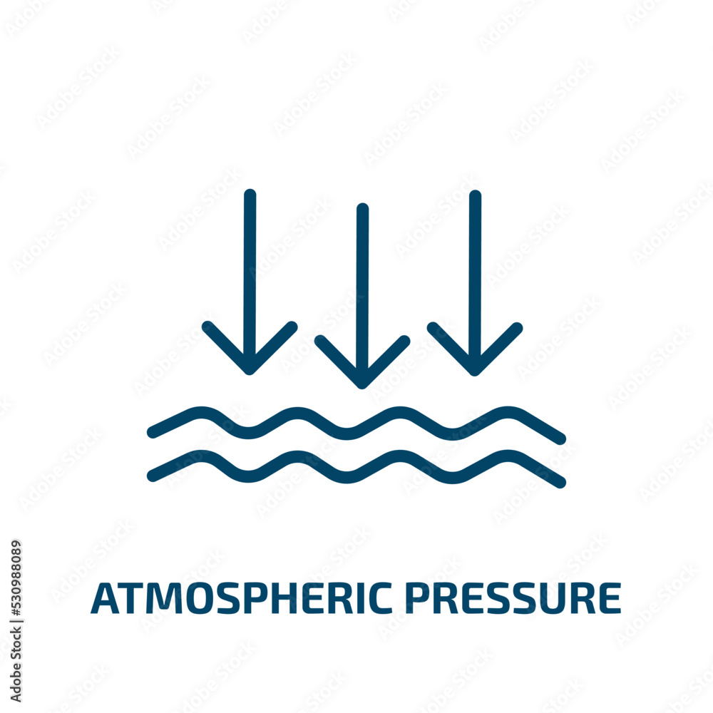 atmospheric pressure icon from weather collection. Thin linear ...