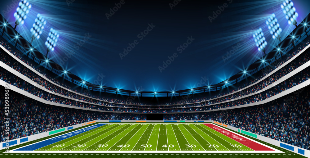 Nfl Football Field Background Vector
