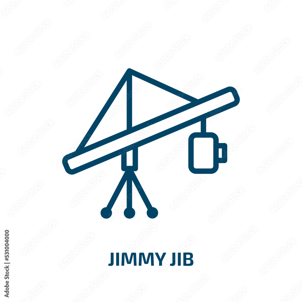 jimmy jib icon from cinema collection. Thin linear jimmy jib, vector ...