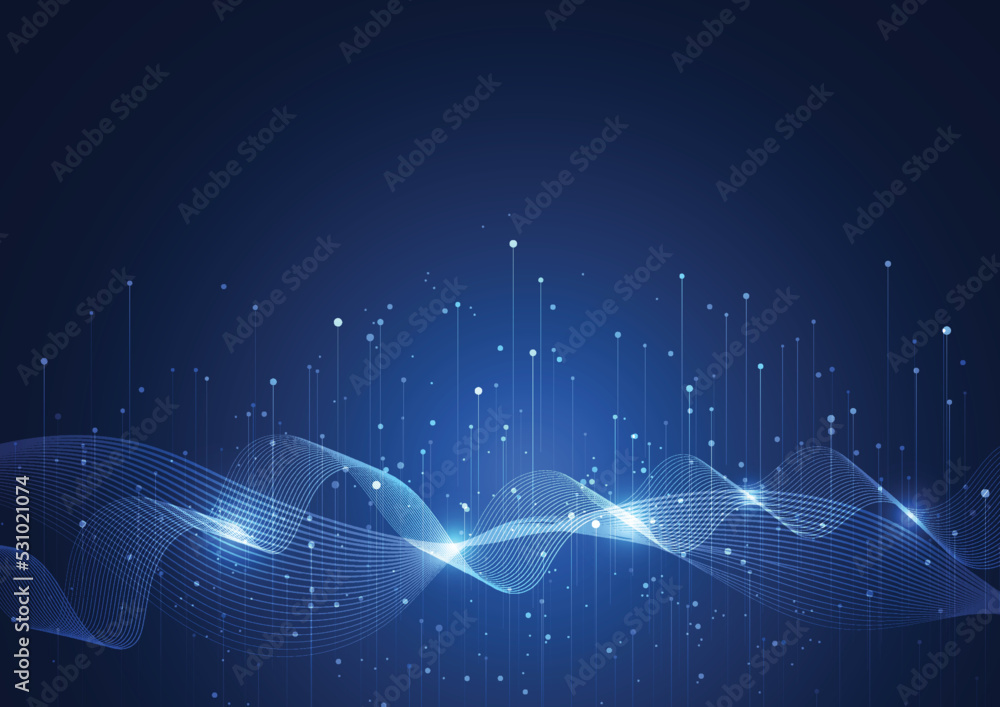 Big data visualization. Abstract technology innovation communication ...