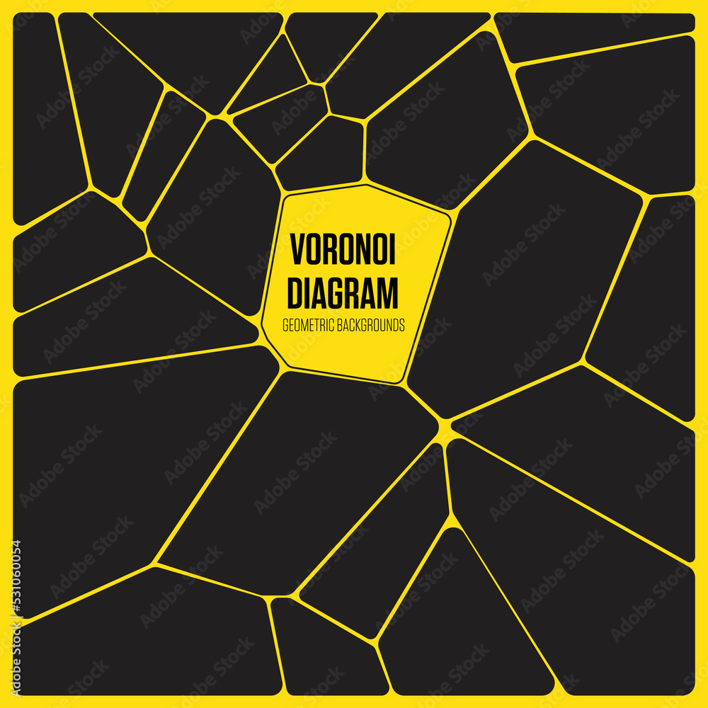 Stock-Vektorgrafik „Voronoi diagram geometric tile texture, background ...