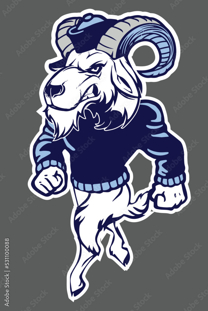 Humanoid goat mascot Stock Vector | Adobe Stock