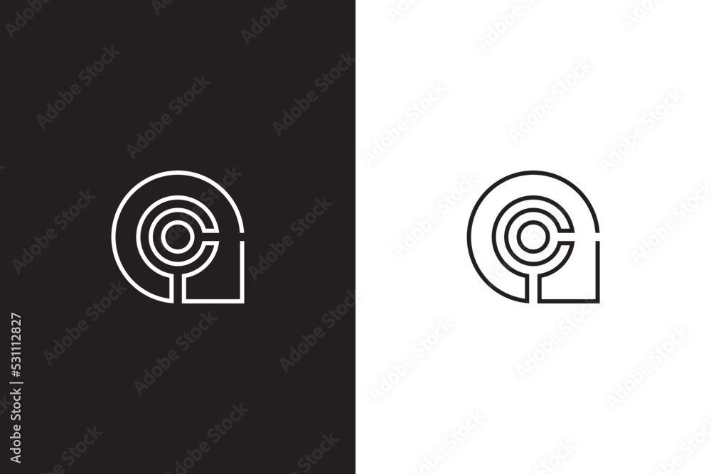 Alphabet C and Map Icon Logo Design Stock Vector | Adobe Stock