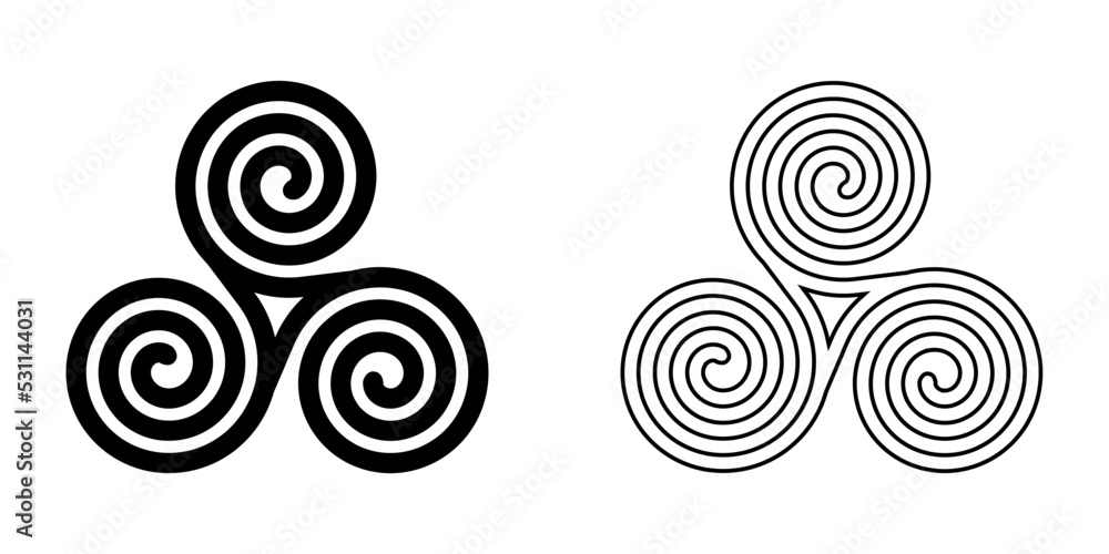 Triskelion Triskele Ancient Ornament Sign Symbol Icon Logo Vector ...